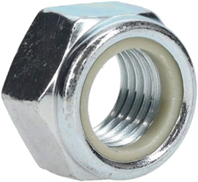 1/4"-28 (SAE) GRADE-5 NYLON-SERT LOCKNUTS, Zinc Plated (100-PACK)